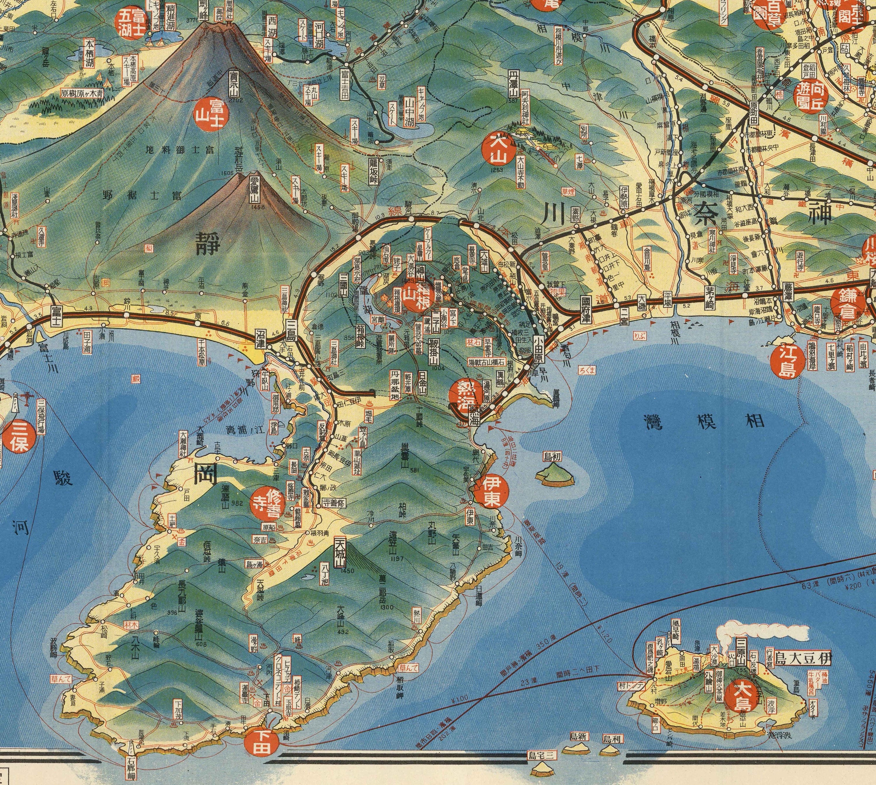 Old Pictorial Map of Tokyo in 1932 by Noriai Jidosha Co. - Chuo ...