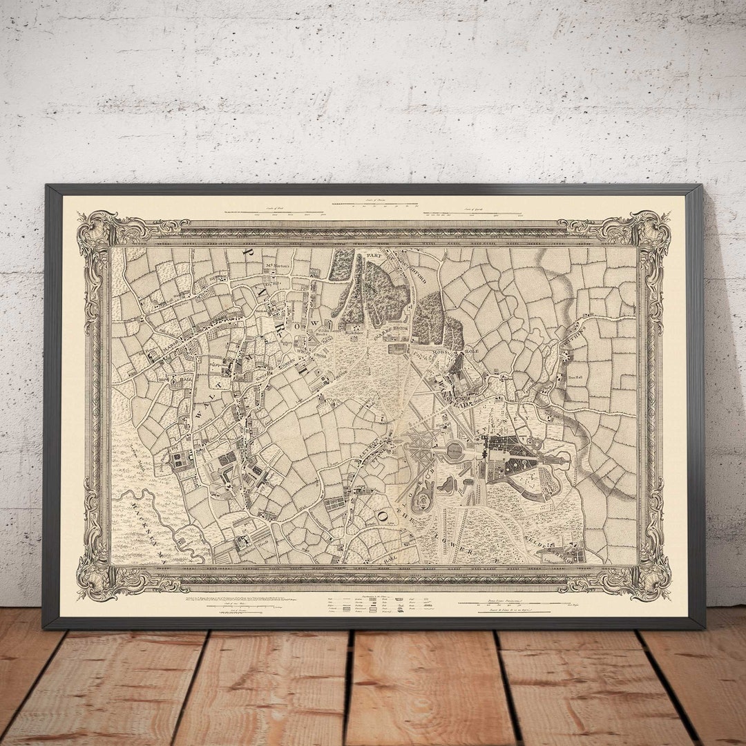 Old Map of North East London in 1746 by John Rocque - Wanstead ...
