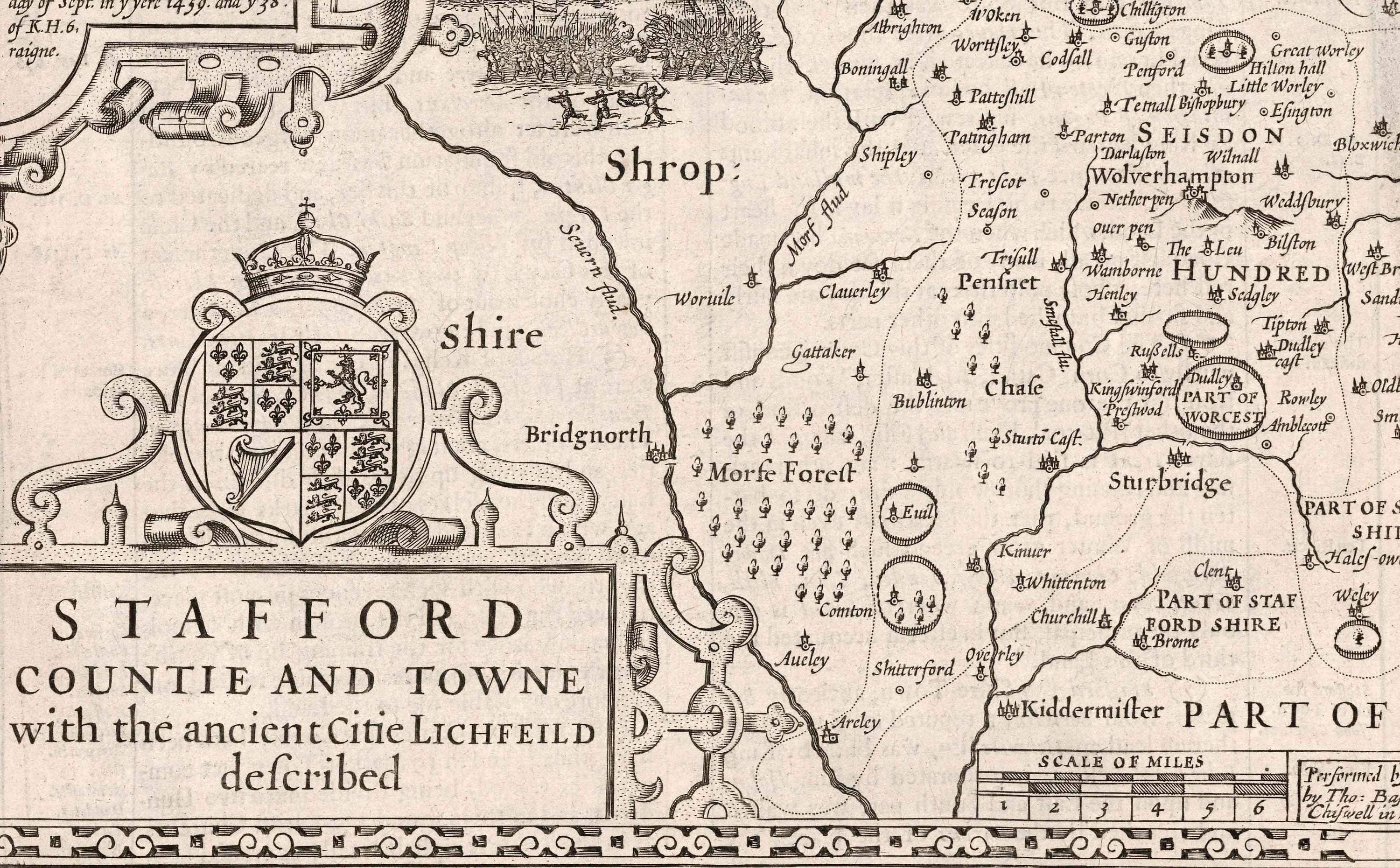 Old Map of Staffordshire 1611 by Speed Stafford - Etsy