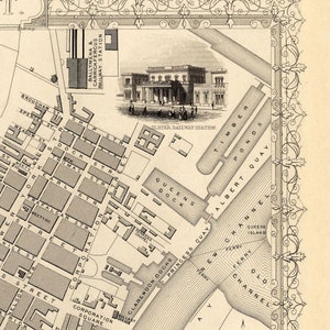 Old Map of Belfast, Ireland in 1851 by Tallis & Rapkin - Queens College ...