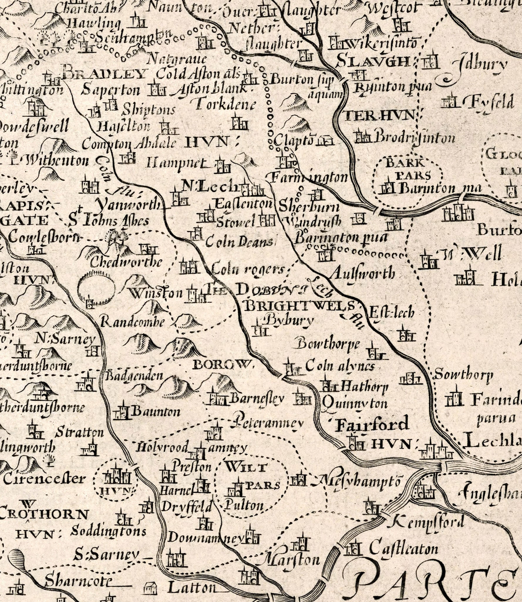 Old Map of Gloucestershire 1611 by John Speed Bristol - Etsy UK