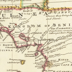 Old Map of Negroland, 1747 - Pre-colonial West Africa - Slave Trade ...