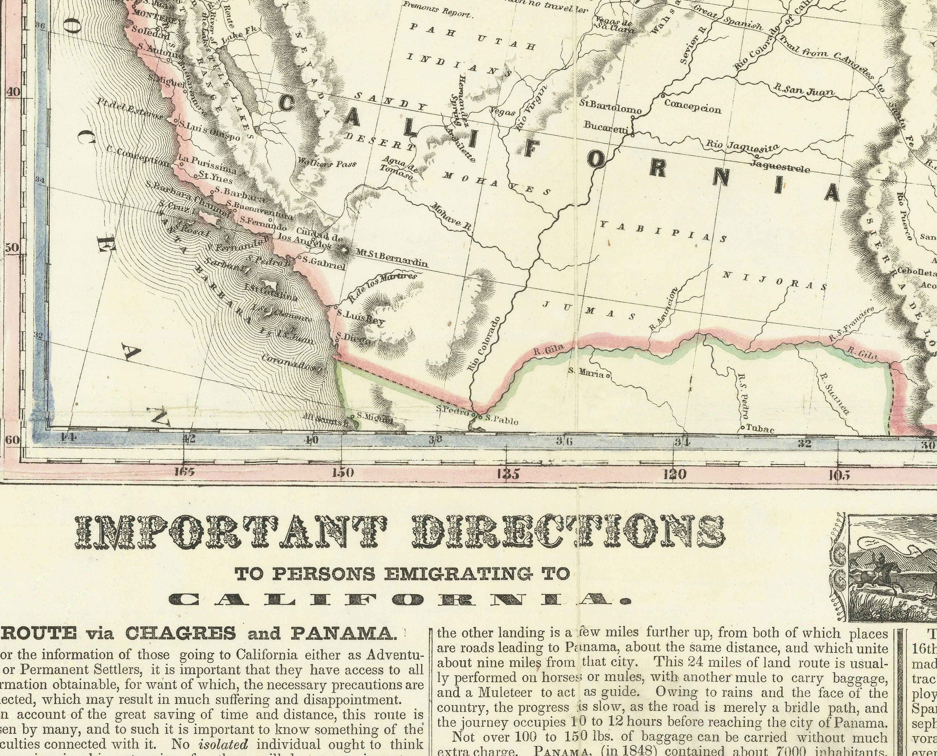 California Gold Rush Map 1849