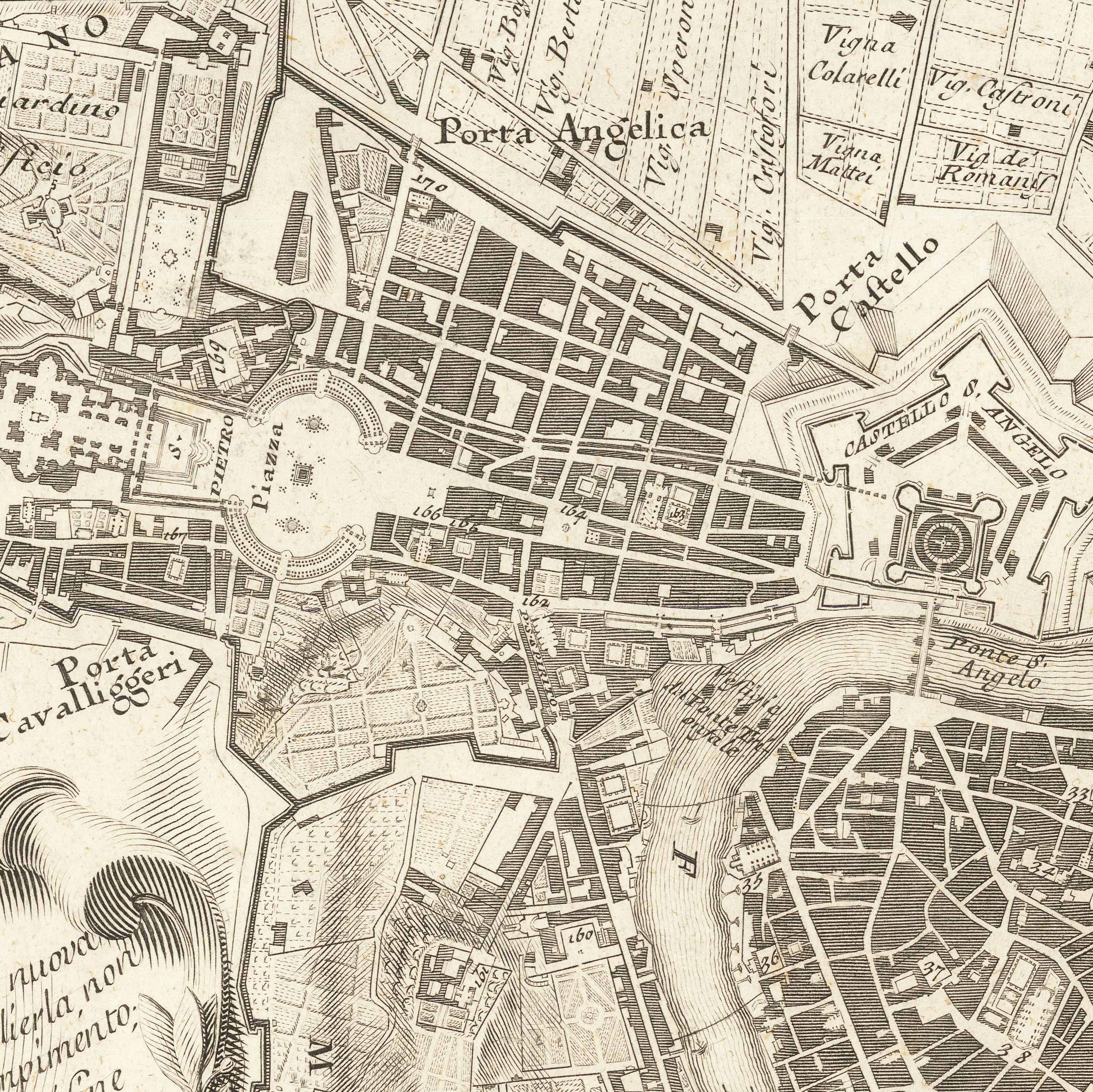 Rare Old Map of Rome Italy by Nolli & Piranesi 1748 - Etsy