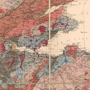 Old Map of Scotland by A. Geikie, 1876 - Scottish Geology Map ...
