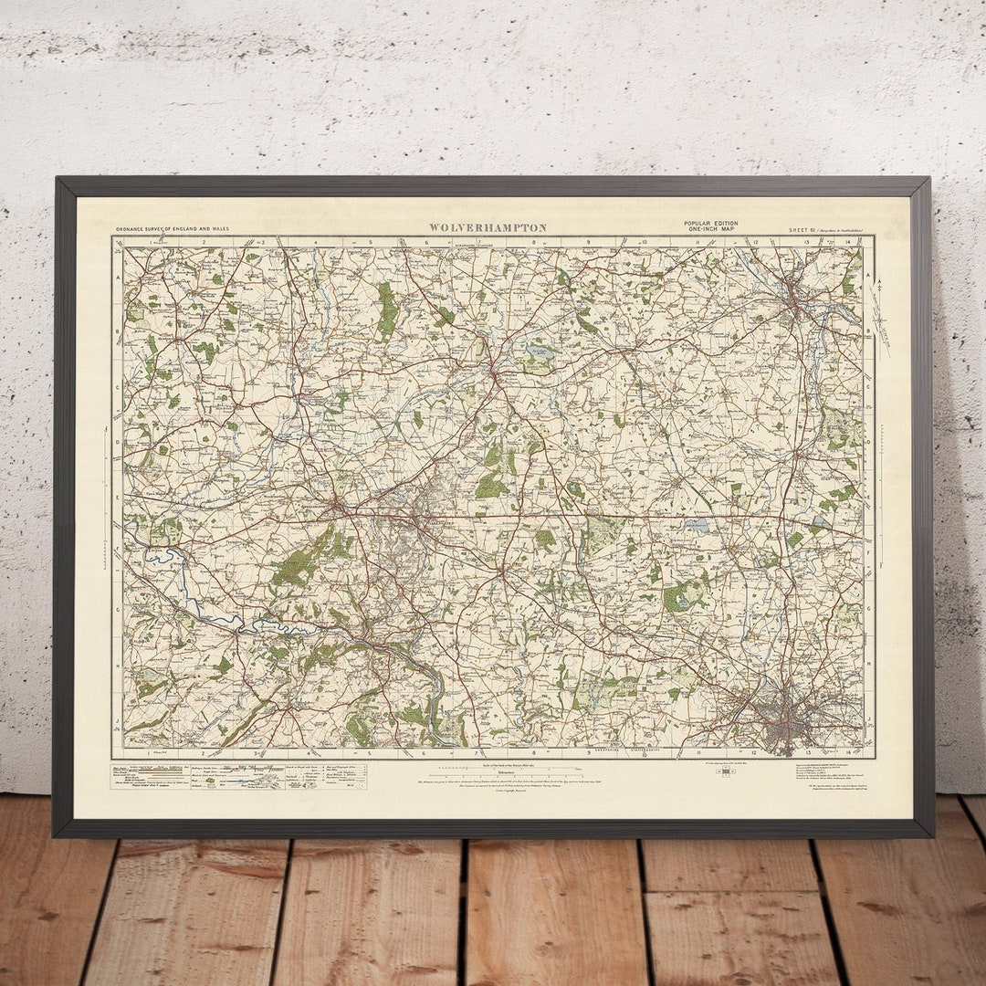 Old Ordnance Survey Map, Sheet 61 - Wolverhampton, 1925: Shifnal ...