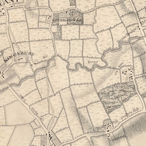 Old Map of West and North West London in 1746 by John Rocque ...