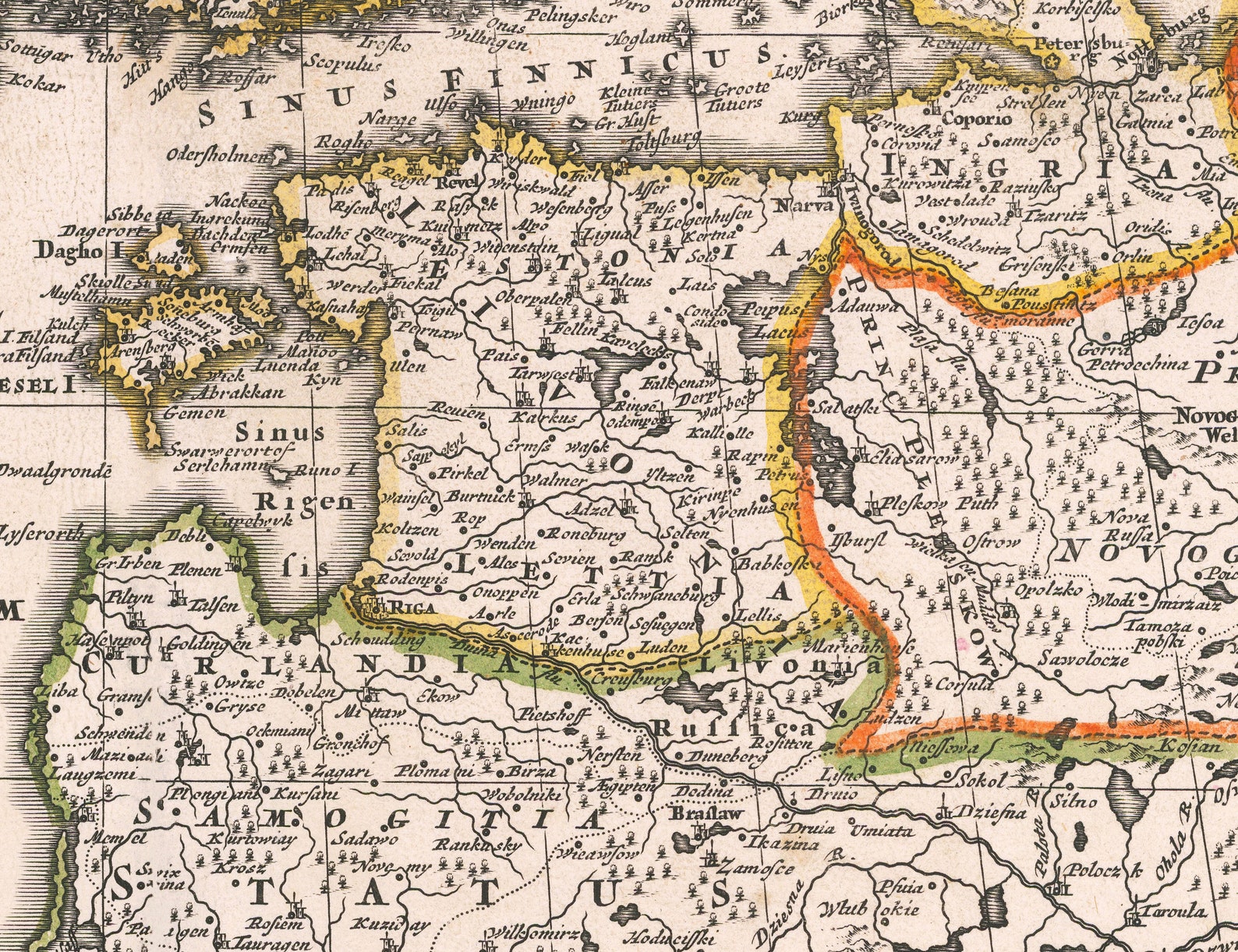 Old Map of Scandinavia, 1720 - Nordic, Baltic, Denmark, Sweden, Finland ...