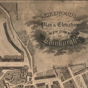 Old Map of New Town, Edinburgh in 1821 by James Kirkwood - Calton Hill ...
