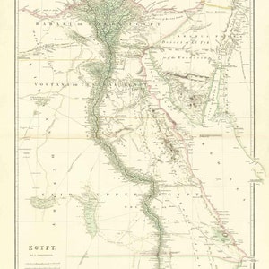 Old Map of Egypt, 1832 by Arrowsmith - Cairo, Giza, Alexandria ...