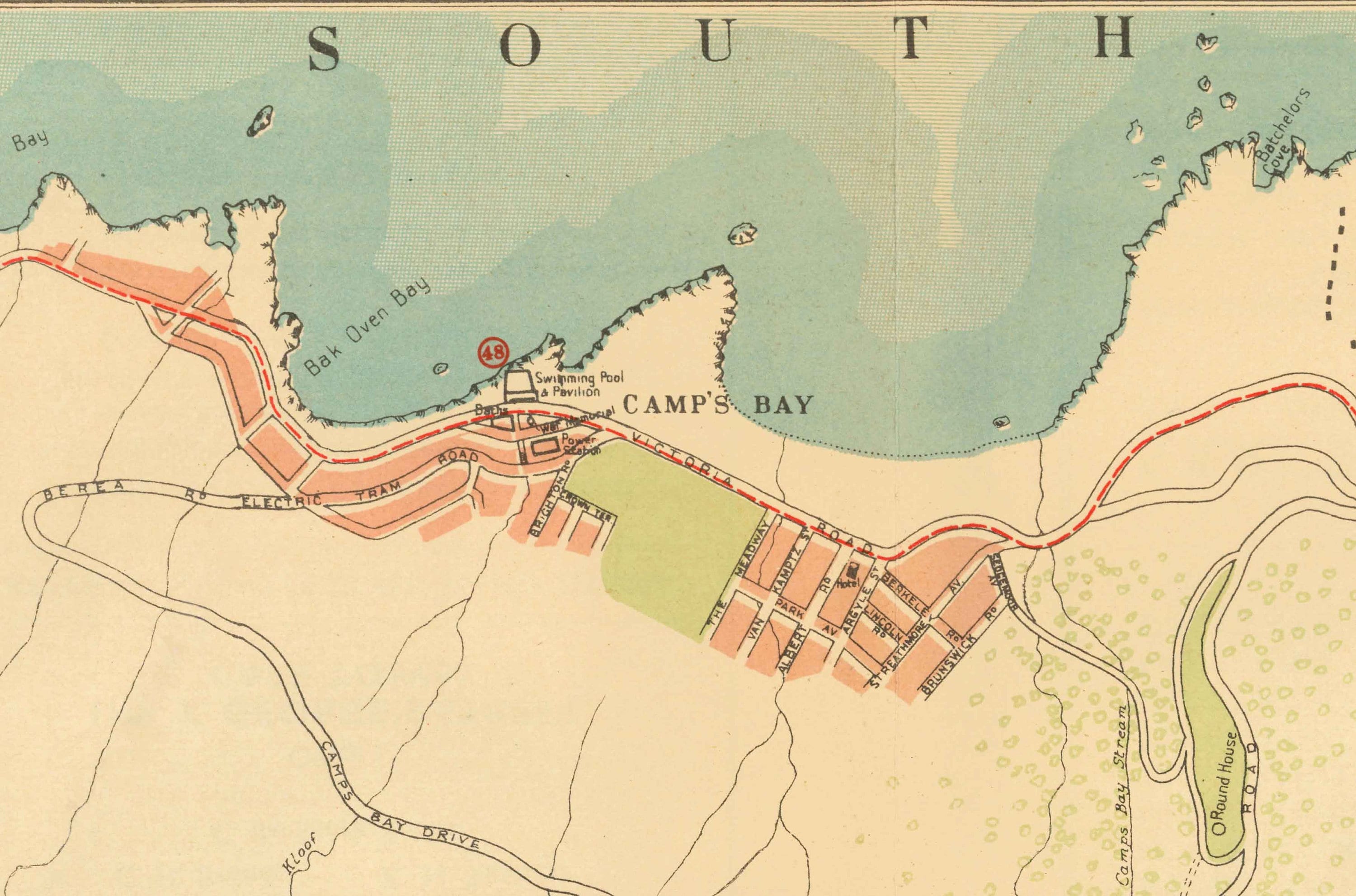 Old Map of Cape Town, 1935 by South African Railways - Mother City ...