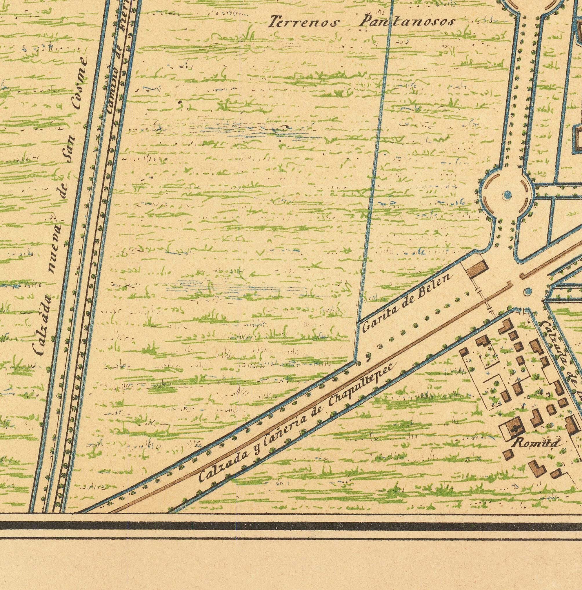 Old Map of Mexico City, 1858 - CDMX, Historic Center, Centro ...