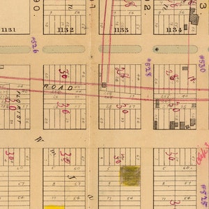 Old Map of Upper West Side, NYC, 1879: Riverside Park, West 81st to ...