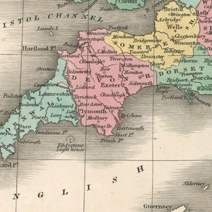 Old Map of Counties in England & Wales, 1827 - Historic County Map ...