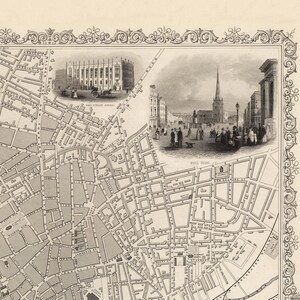 Old Map of Birmingham in 1851 by J. & F. Tallis - Midlands, Brum, City ...