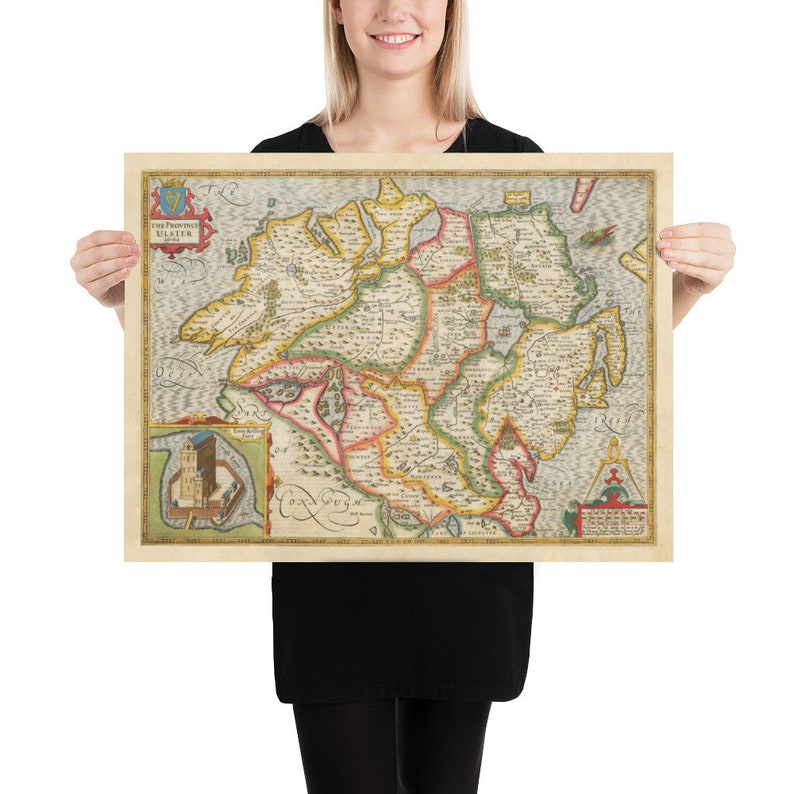 Old Map of Ulster Northern Ireland in 1611 by Speed | Etsy