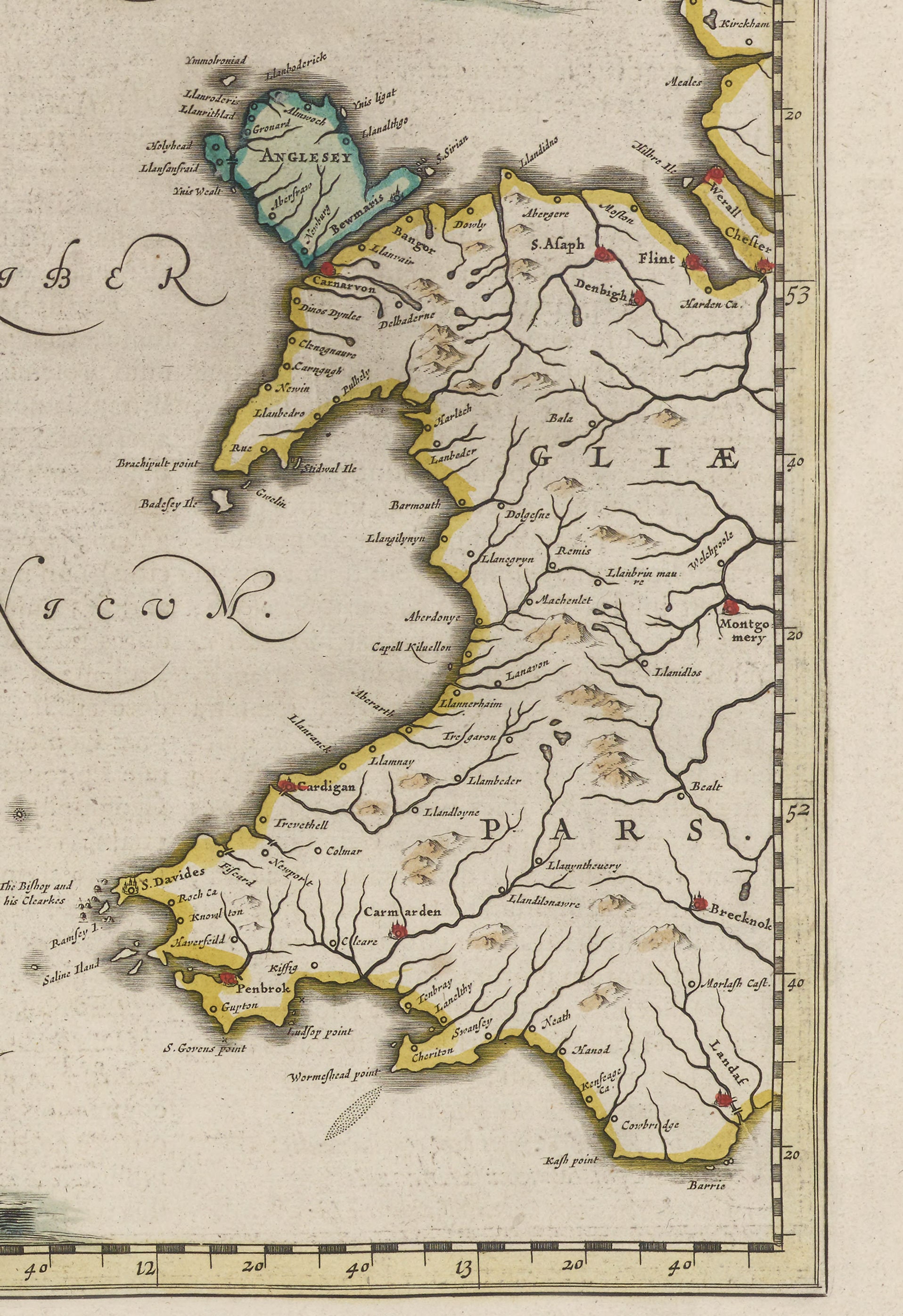 Old Map of Ireland Hibernia Eire in 1654 by Joan Blaeu | Etsy