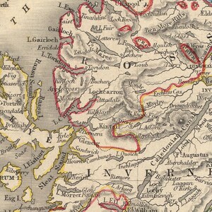 Old Map of Scotland, 1851 by J. Tallis - Vintage Antique Wall Art Chart ...