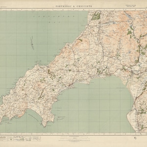 Old Ordnance Survey Map, Sheet 49 - Portmadoc & Criccieth, 1925 ...