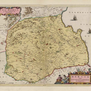 Old Map of Berwickshire in 1665 by Joan Blaeu - Eyemouth, Ayton ...