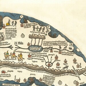 Old Borgia Mappa Mundi, 1450 - Ancient World Atlas - Europe, Middle ...