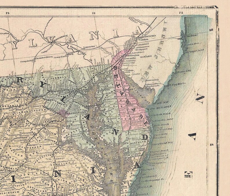 Lloyd's Map of the Southern States, 1862 - Rare Old Confederacy Civil ...