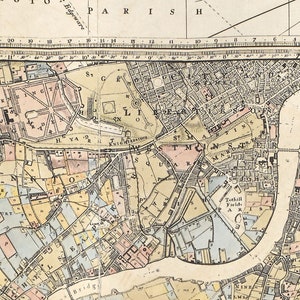 Old Map of London, 1799 by Milne - Chelsea, Lambeth, Southwark ...