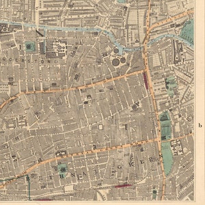 Old Map of East London, 1891- Hoxton, Haggerston, Dalston, Hackney ...
