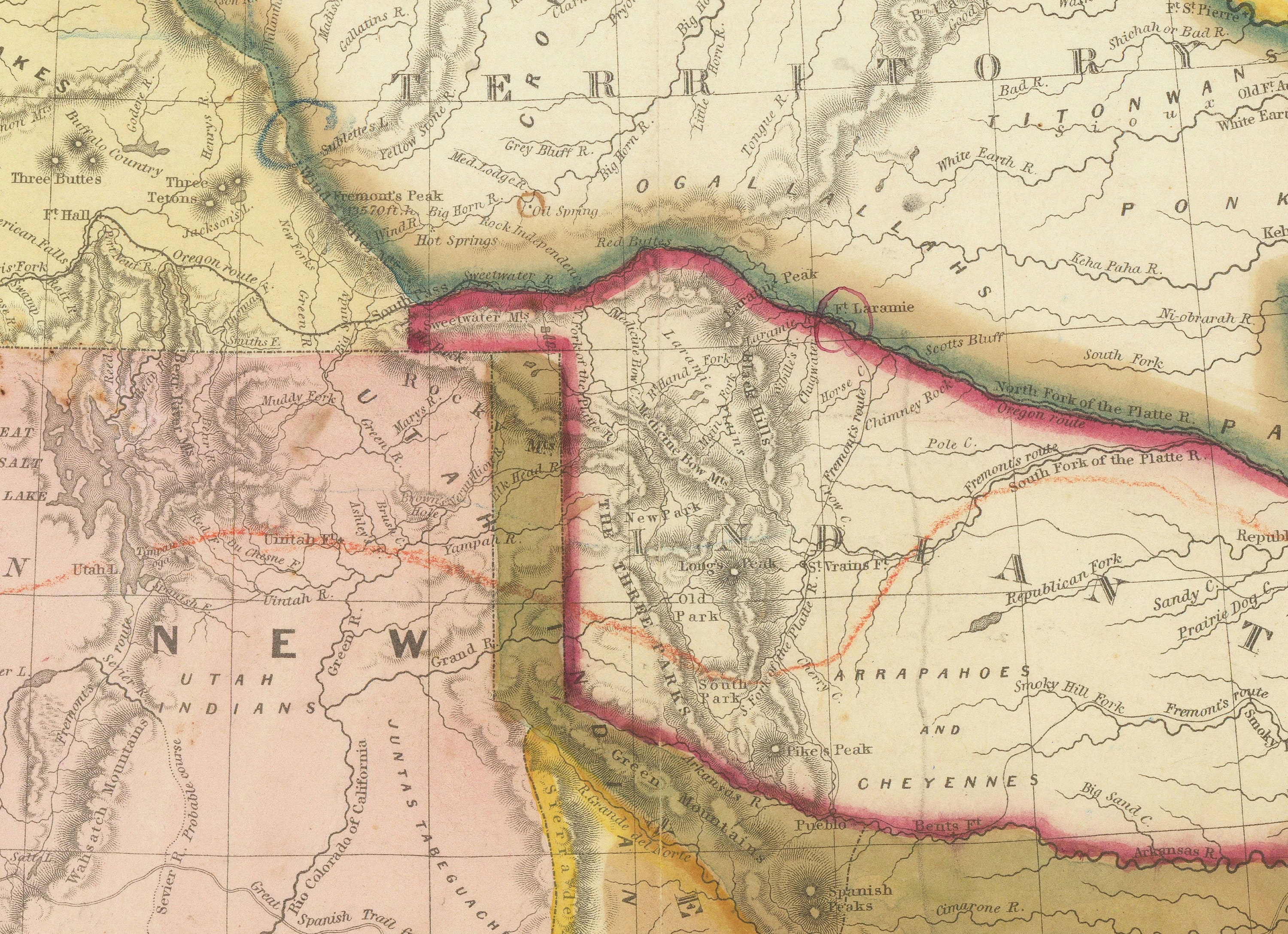 Old Map of the Western USA, 1846 by Mitchell - Big California & Oregon ...