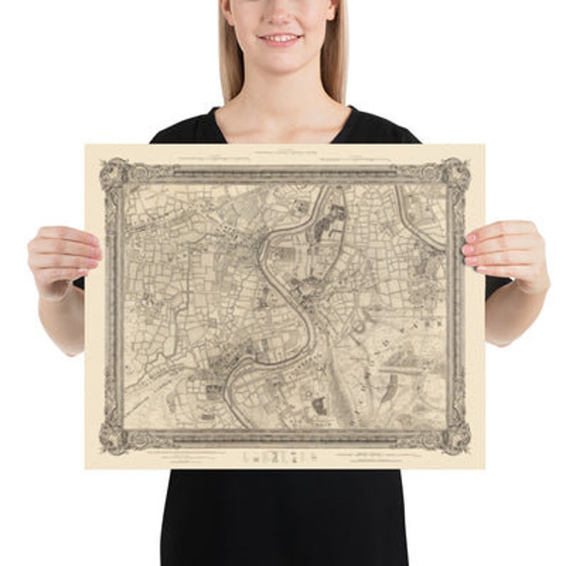 Old Map of West London in 1746 by John Rocque - Brentford, Ealing ...