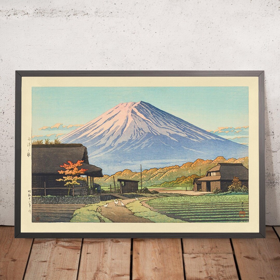 Autumn in Funatsu With Mt. Fuji by Hasui Kawase, 1935 - Etsy