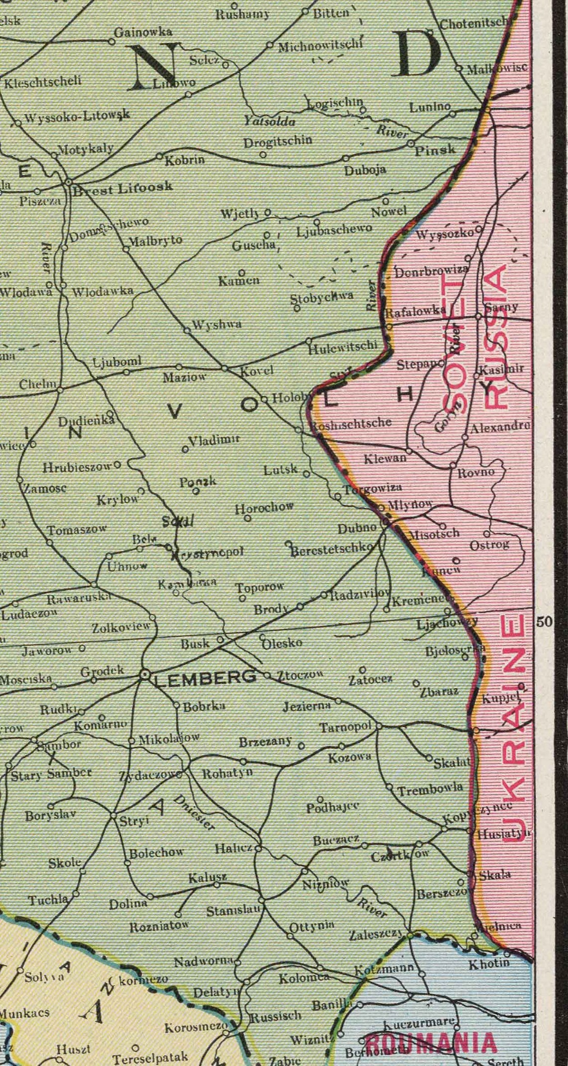 Old Map of Poland 1925 Germany Prussia Ukraine Czechia - Etsy