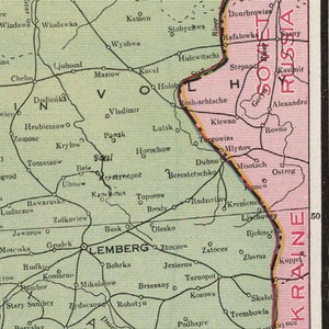 Old Map of Poland, 1925 - Germany, Prussia, Ukraine, Czechia, Warsaw ...
