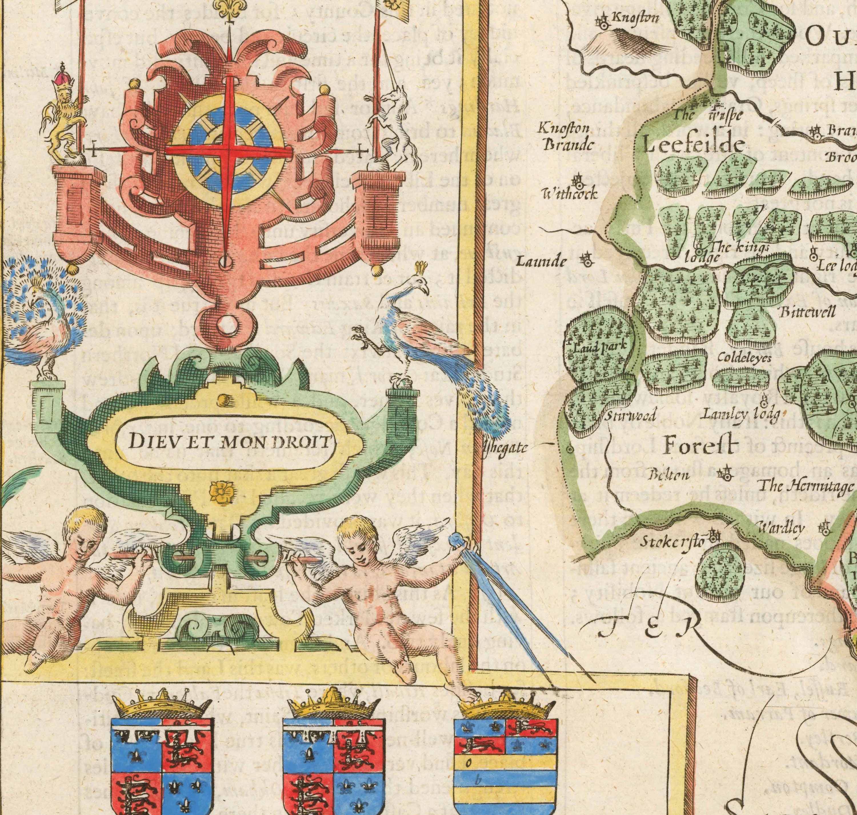 Old Map of Rutland, 1611 by John Speed - Rutlandshire, Oakham, Edith ...
