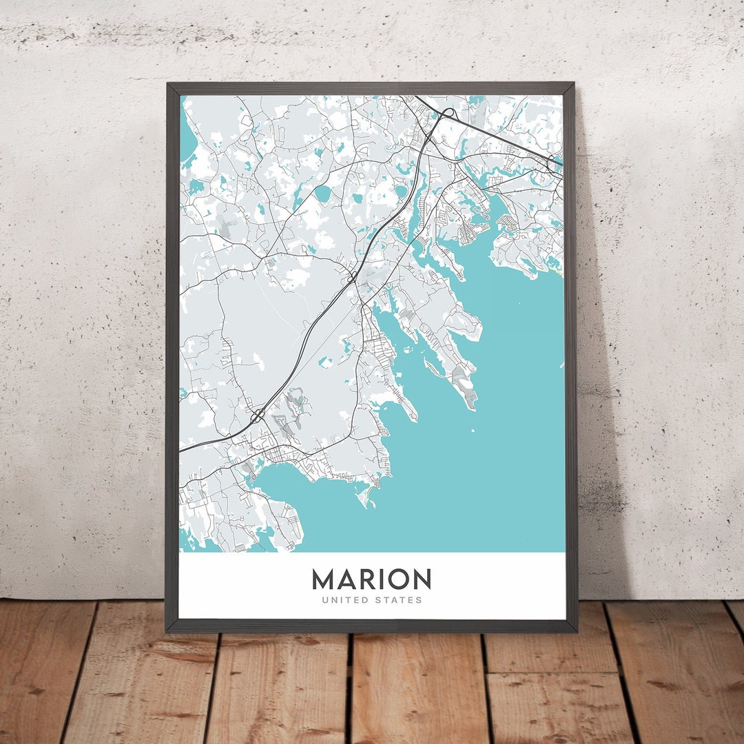 Modern City Map of Marion, MA: Marion Village, Sippican, Point ...