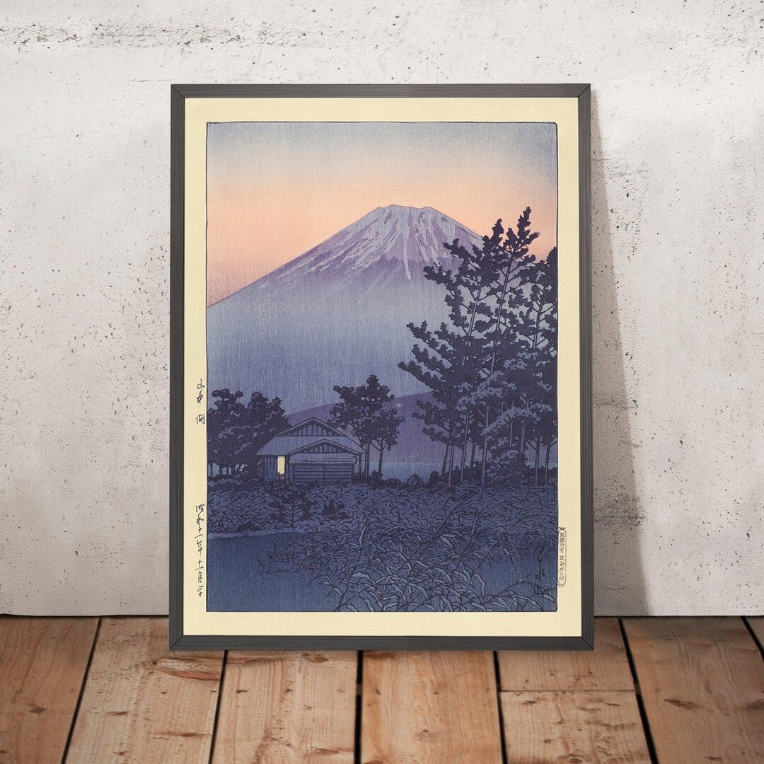 Lake Yamanaka Sunset With Mt. Fuji by Hasui Kawase, 1935 - Etsy