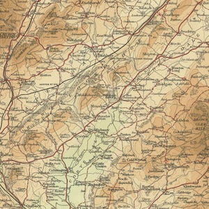 Old OS Map of Shropshire by Bartholomew, 1901: Shrewsbury, Telford ...