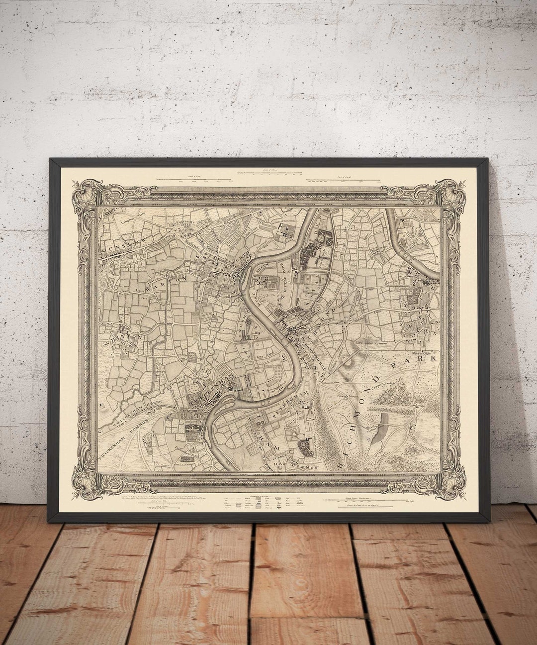 Old Map of South West London in 1746 by John Rocque - Twickenham ...
