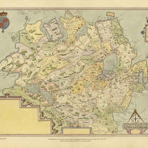 Old Map of Ulster, Northern Ireland, 1609 - Richard Bartlett, Derry ...