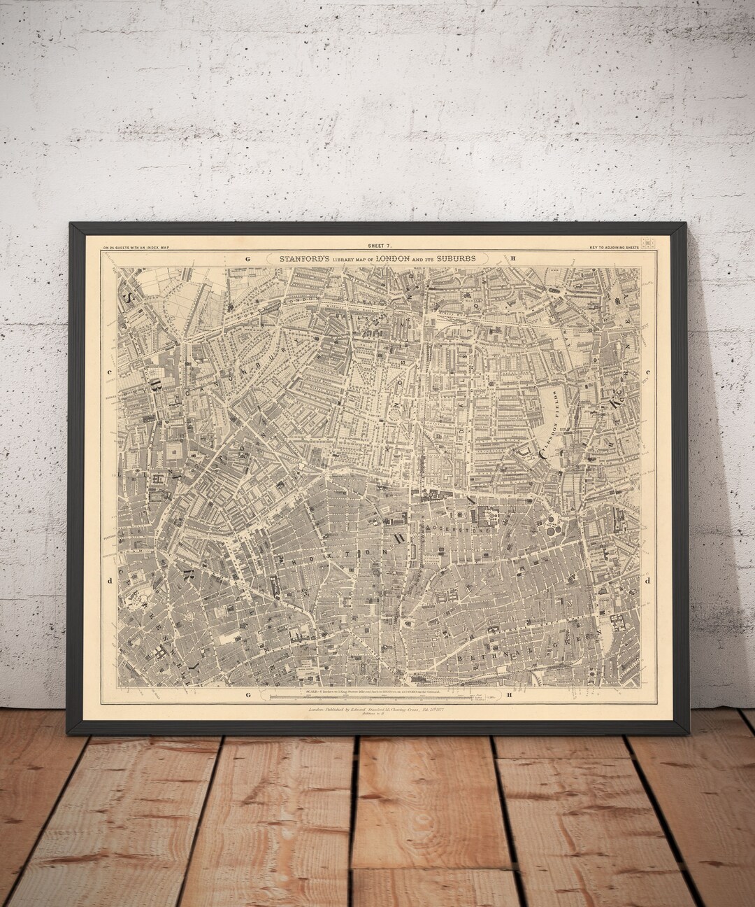 Old Map of East London, 1862 - Hoxton, Haggerston, Dalston, Hackney ...