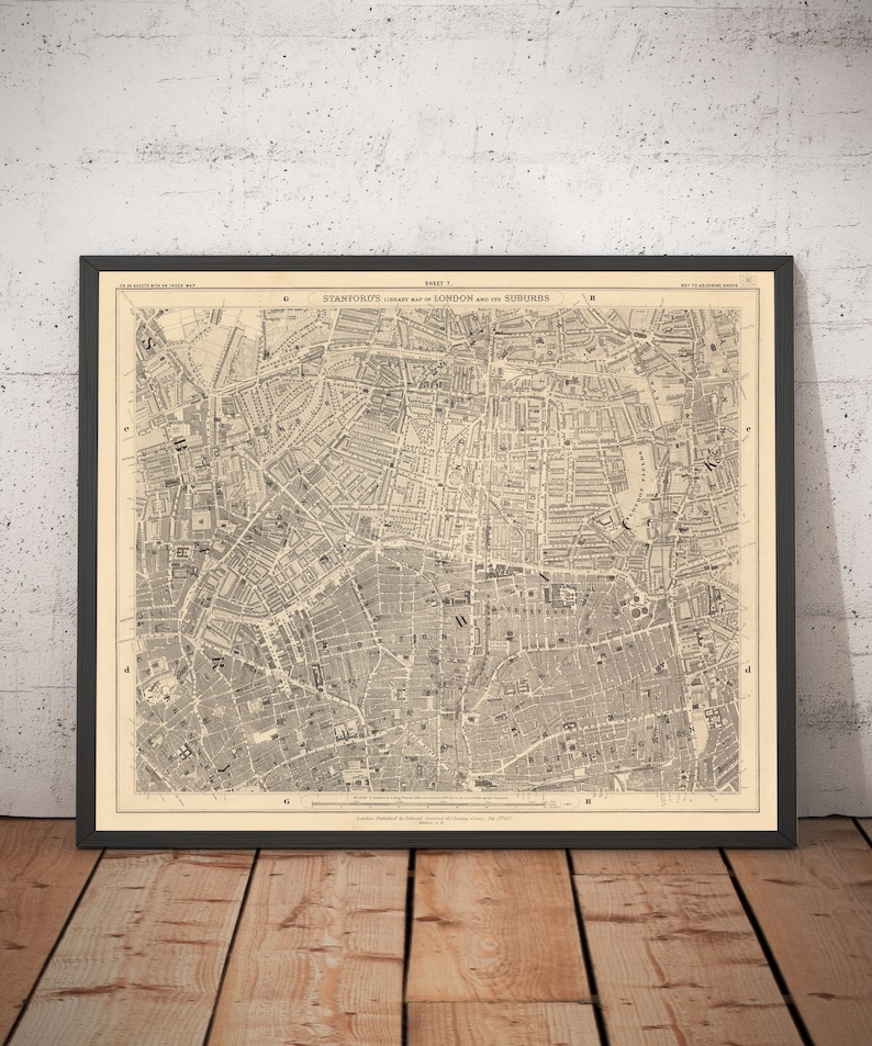 Old Map of East London, 1862 - Hoxton, Haggerston, Dalston, Hackney ...