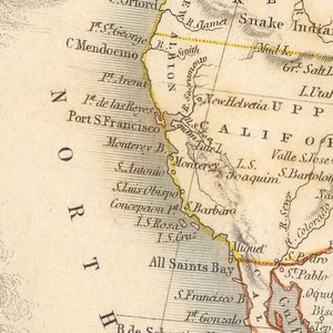 Old Map of North America, 1851 by Tallis & Rapkin - Illustrated USA ...