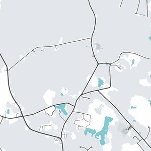 Modern City Map of Plympton, MA: Plympton Town Hall, Plympton Public ...