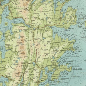 Old OS Map of Shetland Islands by Bartholomew, 1901: Lerwick, Ronas ...