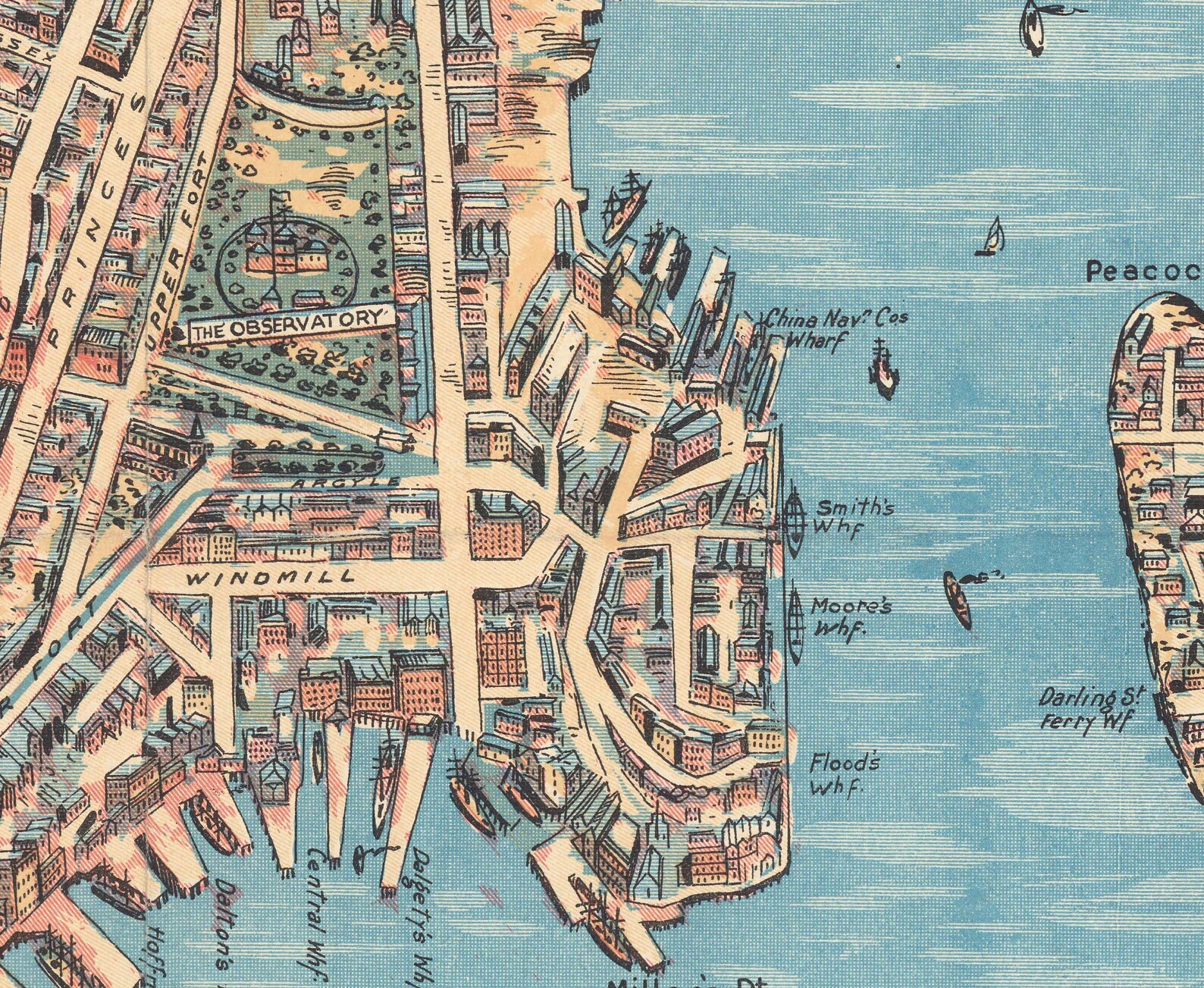 Old Map of Sydney 1902 by John Andrew - Coves Bays, Harbours, Port ...