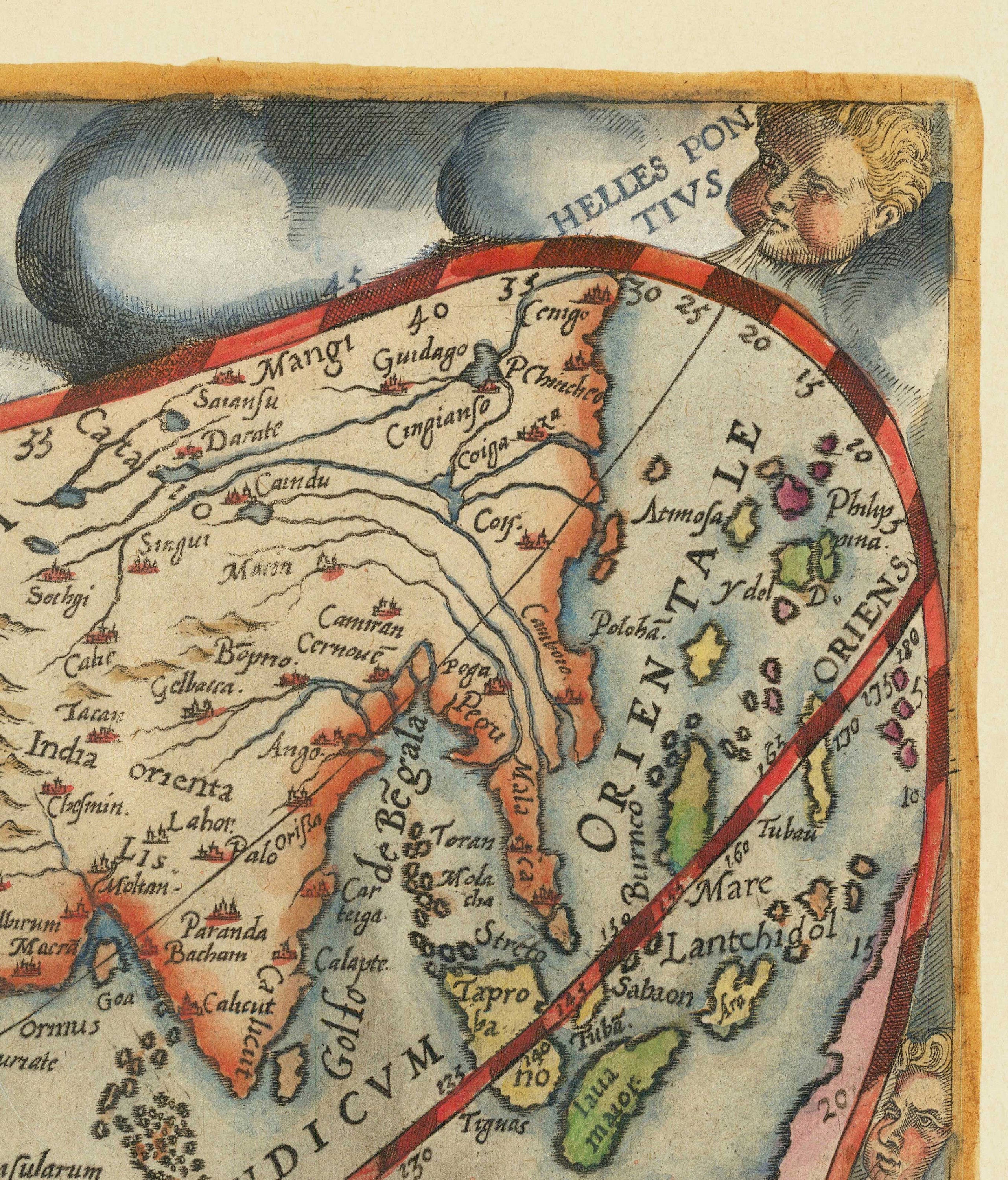 Very Old World Map, 1571 by Gerard De Jode - Cordiform Projection ...