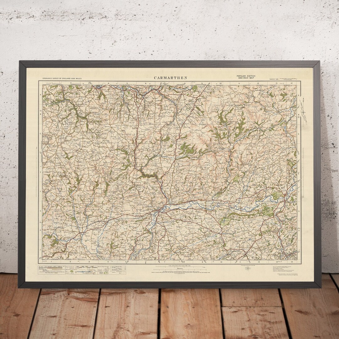 Old Ordnance Survey Map, Sheet 89 - Carmarthen, 1925: St Clears ...