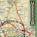 Old London Underground Tube Map 1912 - Oxford Circus, Piccadilly, Bank ...