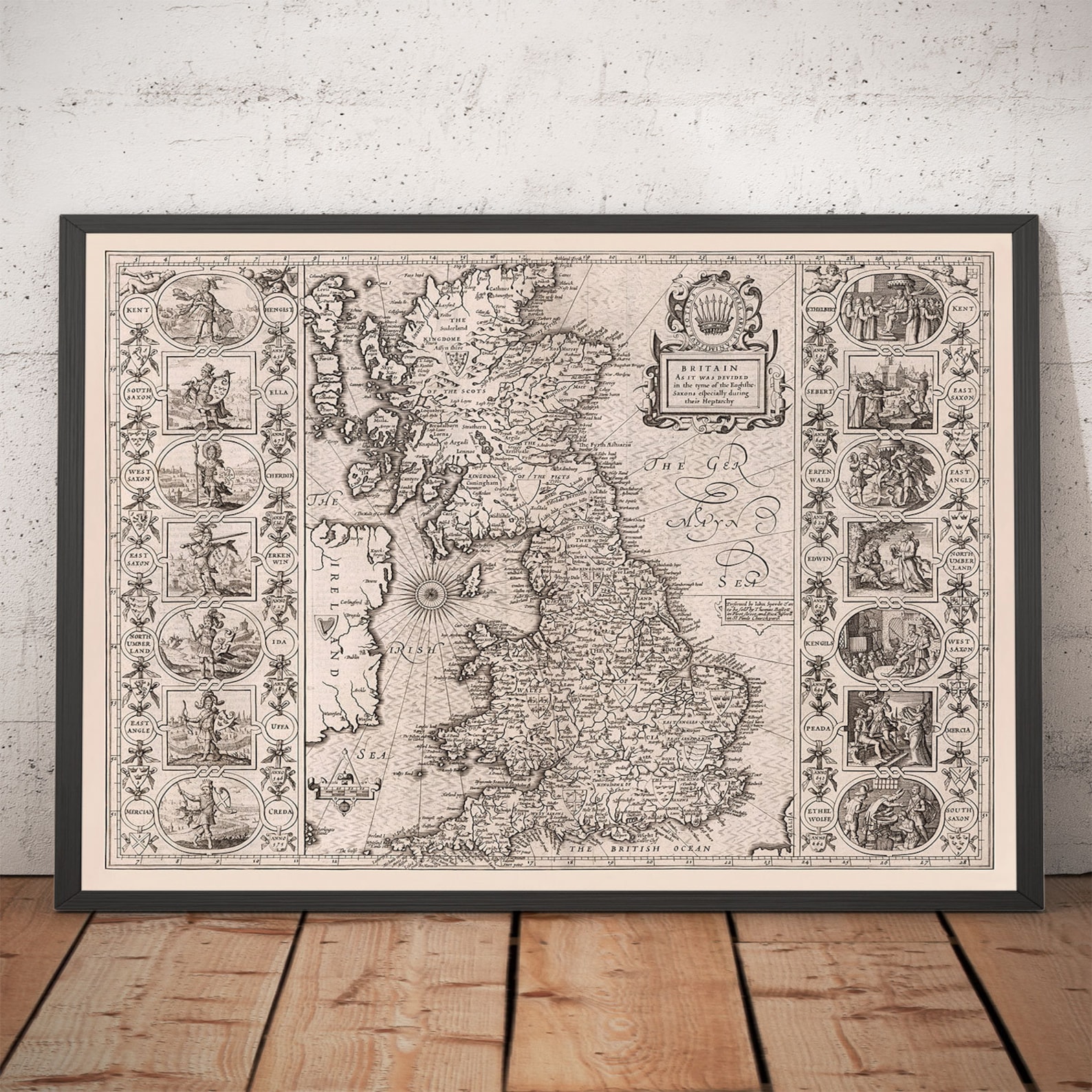 Old Viking Map of England Wales & Scotland in 1611 | Etsy UK