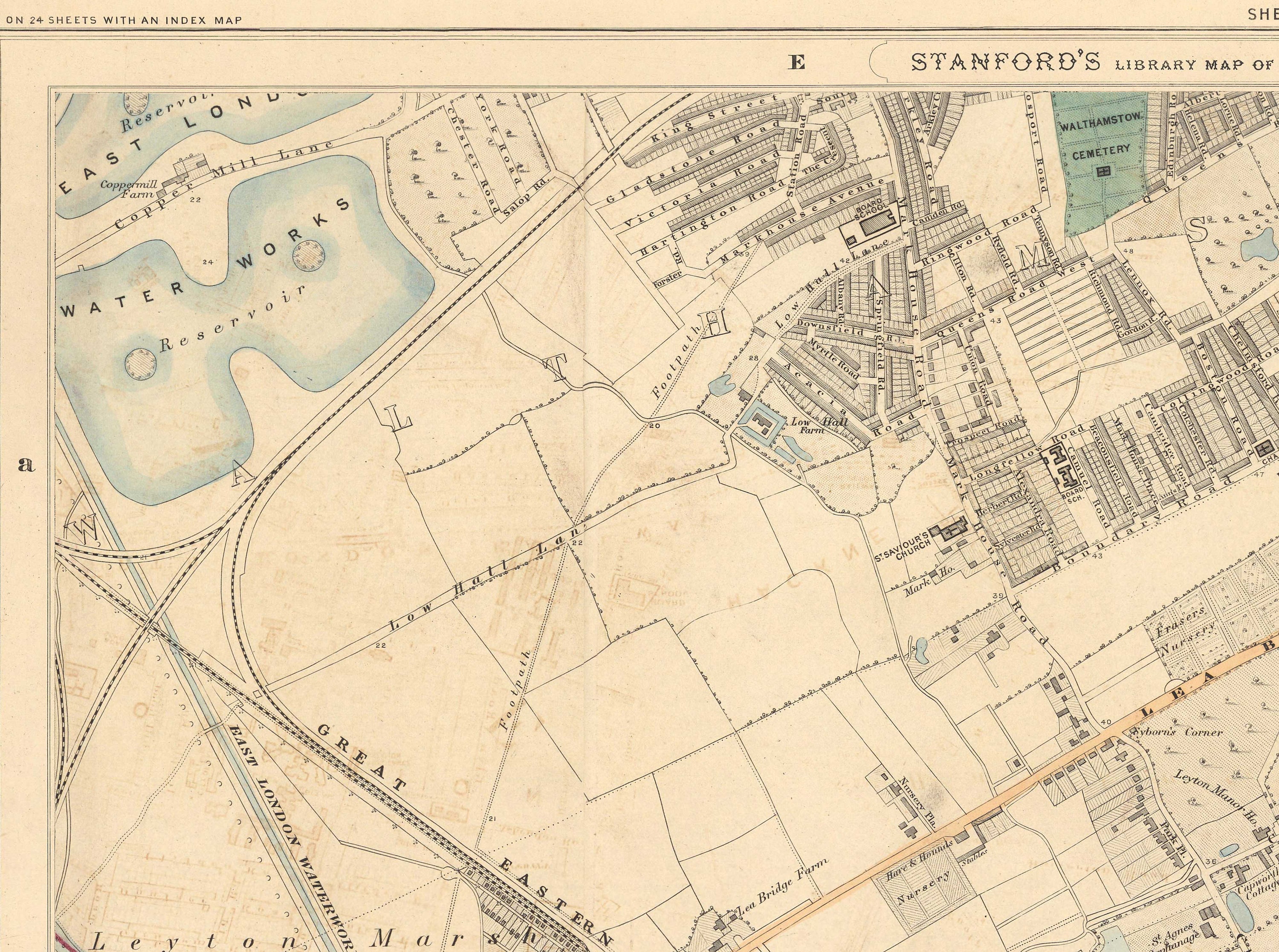 Old Map of North East London, 1891 - Walthamstow, Leyton, Wanstead ...